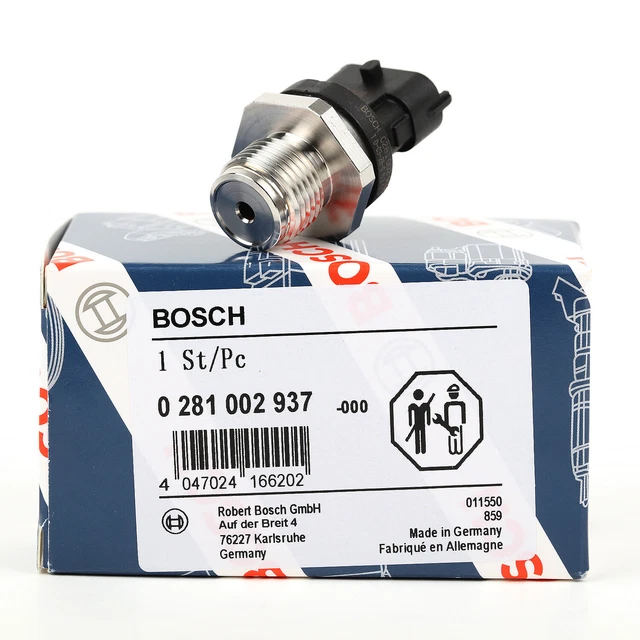 BOSCH FUEL RAIL Pressure Sensor For Ford Volvo Renault Vauxhall Fiat ...