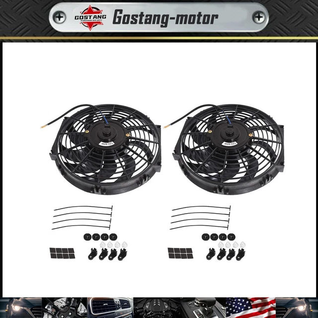12'' ELECTRIC RADIATOR Cooling Fans Slim Push Pull Mount Kit 12V ...