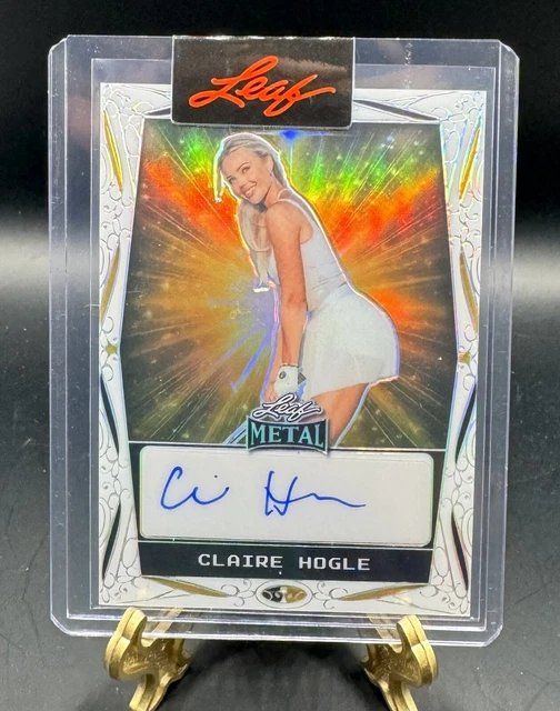 2023 LEAF METAL Golfer Model Influencer Claire Hogle Auto Sp 279/307 £ ...