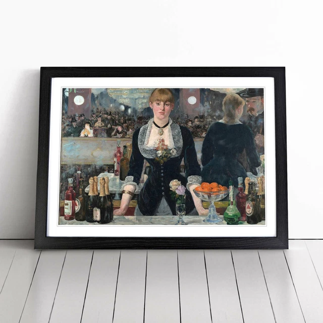 EDOUARD MANET A Bar at the Folies Bergere Framed Print Wall Art Picture ...