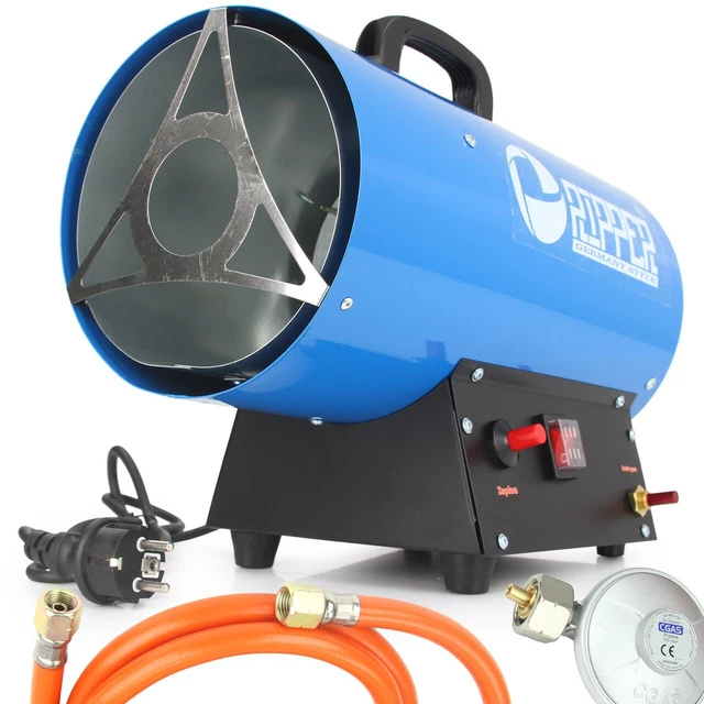 GASHEIZGEBLÄSE HEIZGERÄT GASHEIZER 15 kW Bauheizer Bauheizgerät mit Schlauch EUR 99,95 - PicClick DE