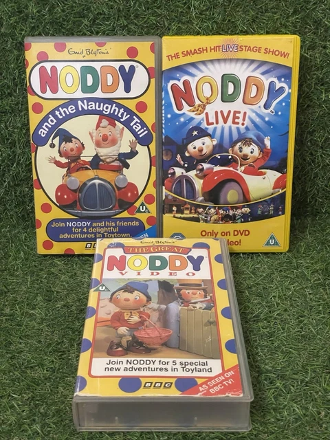 NODDY VHS VIDEO Tape Bundle X 3 Naughty Tail / Live / Great Video Kids ...