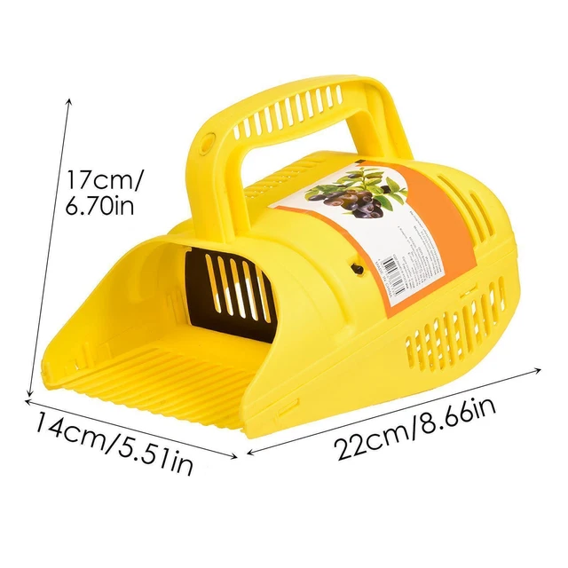 UK YELLOW BERRY Picker and Collector Rake Scoop Ergonomic Metal Handle ...