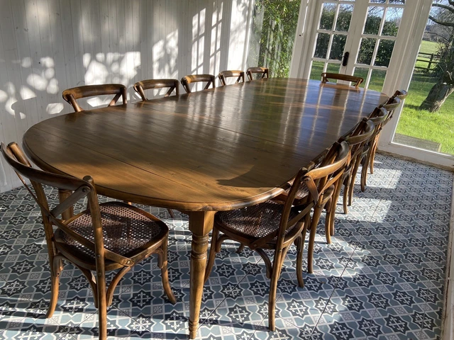 OKA PETWORTH DINING Table & 12 Oka Carmargue Chairs £1,900.00 - PicClick UK