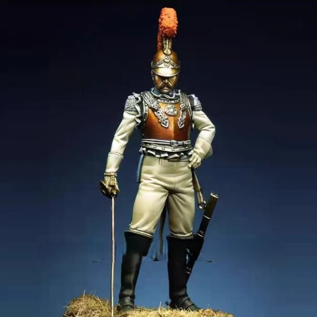 1:24 SCALE FRENCH Heavy Cavalry Figure Napoleonic Wars Resin Model Kit ...