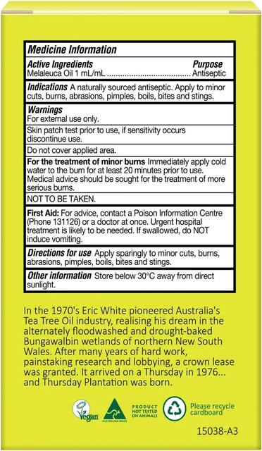 100 PERCENT PURE Tea Tree Oil 50 Ml $22.34 - PicClick AU