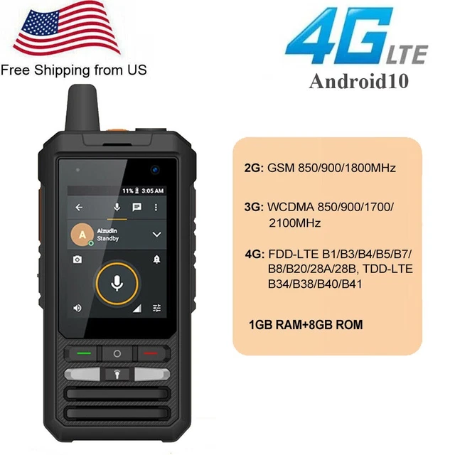 ANYSECU W8PRO 4G Network Radio Android 10 Mobile Phone Work with Zello Real-ptt EUR 120,32 ...