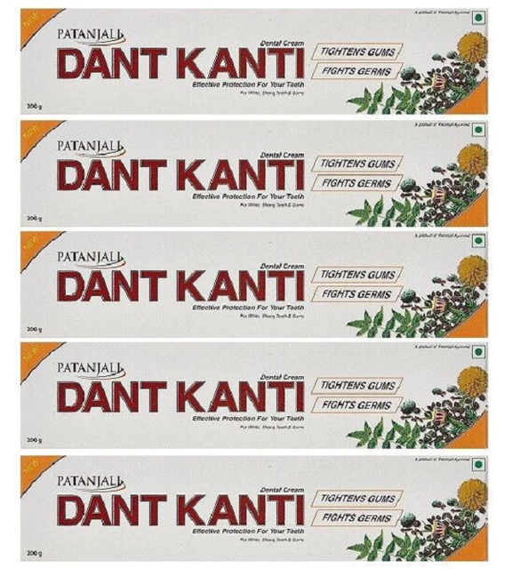 PATANJALI DANT KANTI Zahnpasta 200 g 5er Pack lange Haltbarkeit EUR 65 ...