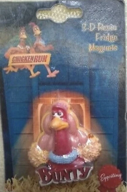 VINTAGE AARDMAN ANIMATIONS Bunty Chicken Run 3D fridge Magnet £7.50 ...