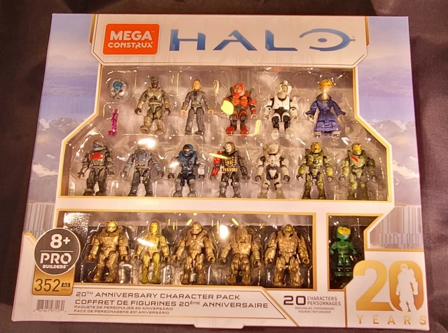 MEGA CONSTRUX PRO Builders Halo 20th Anniversary Character 5 Pack Free ...