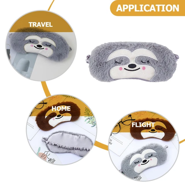 SLOTH EYE PATCH Novelty Sleep Mask Sleeping Cute Animal Reusable $18.14 ...