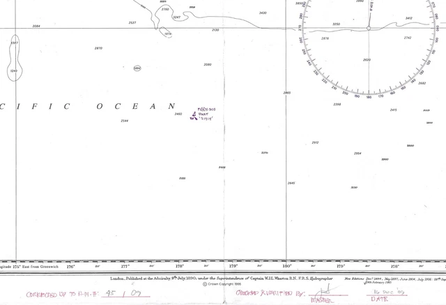 CARTE MARITIME DES Îles Aleoutiennes Seguam Et Attu Papier Amiral 1501 ...