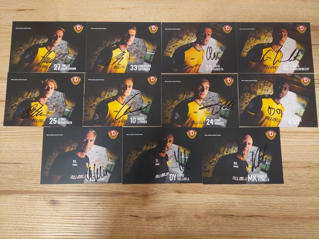 AUTOGRAMMKARTEN, DYNAMO DRESDEN, 11 Stück, 2024/2025, original ...