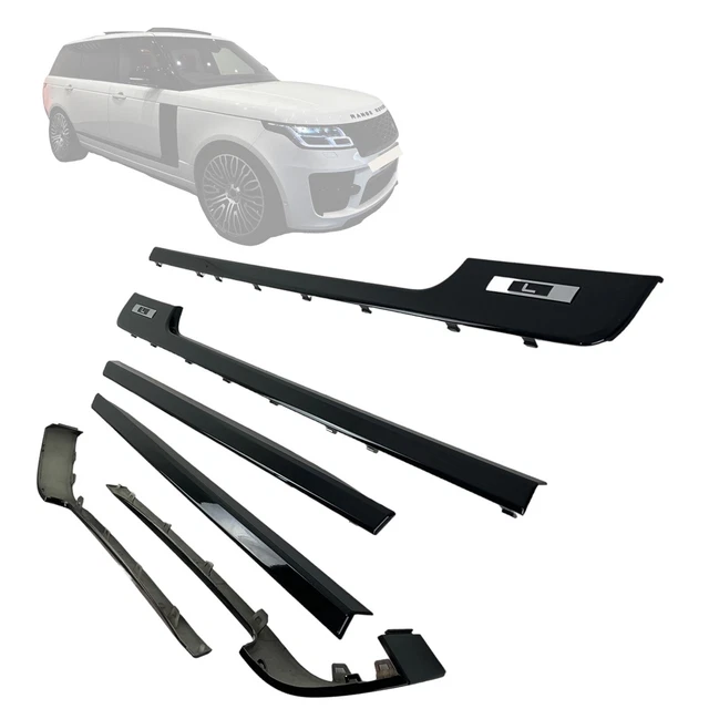 RANGE ROVER LWB Door Trim Gloss Black Moulding Vogue 6 Pcs ...