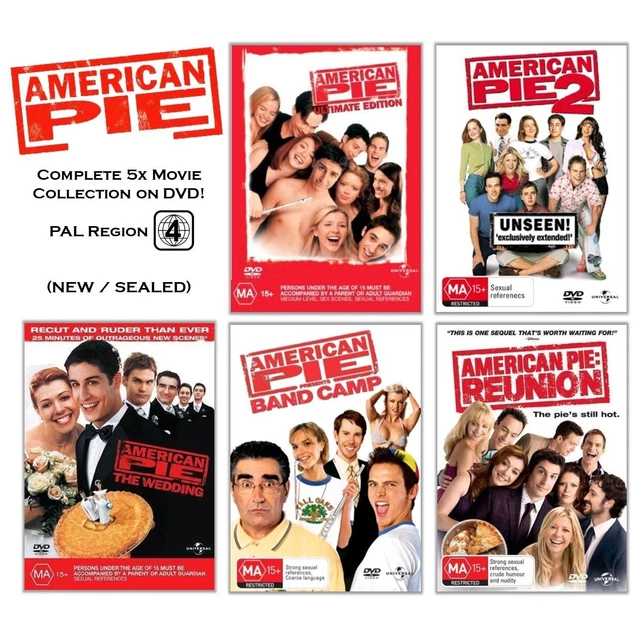 AMERICAN PIE 5-MOVIE Collection (DVD, 5-Disc) PAL Region 4 (BRAND NEW ...