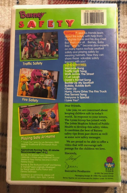 BARNEY SAFETY [1995] {Canadian Clamshell} | VHS TAPE, Tested/Working ...