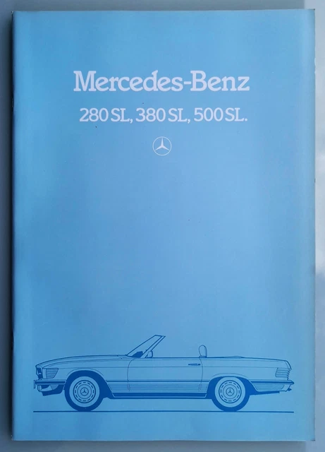 MERCEDES-BENZ 280SL 380SL 500SL (W107) - 1981 - Prospekt Brochure - 44 ...