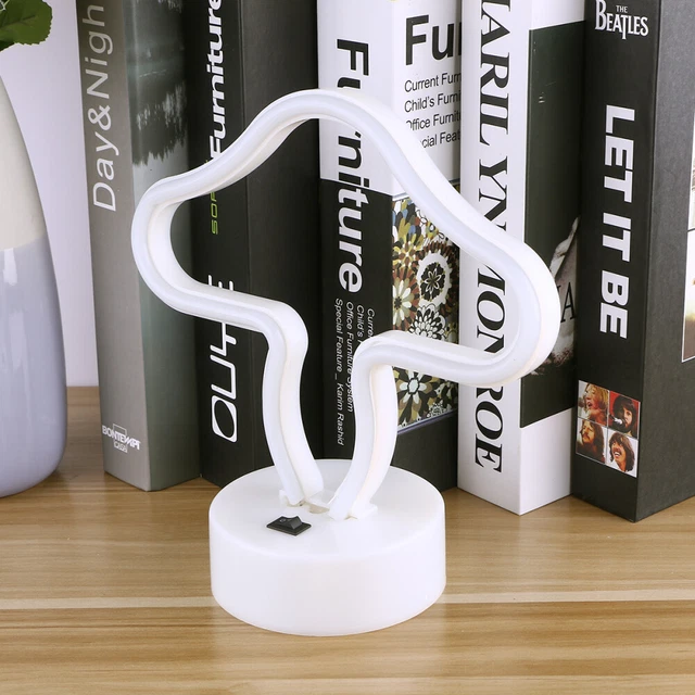 NEON LAMP MUSHROOM Shaped LED Lamp Beside Table Neon Light Night Lamp £ ...