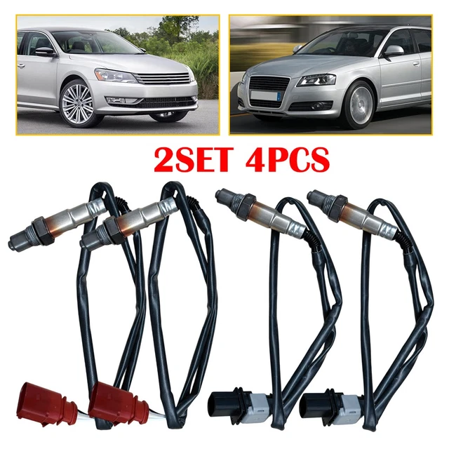 4X UPSTREAM+DOWNSTREAM OXYGEN O2 Sensor For Audi A3 A4 R8 TT Volkswagen ...