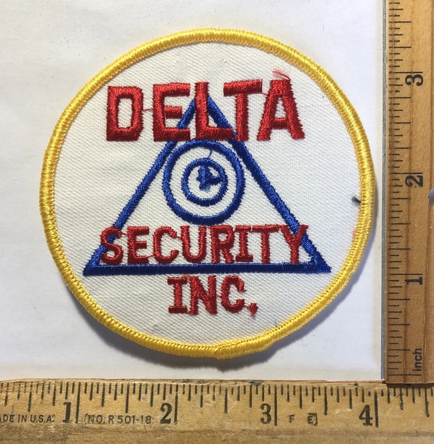 VINTAGE OBSOLETE DELTA Security Inc. Patch Police Officer Guard $10.40 ...