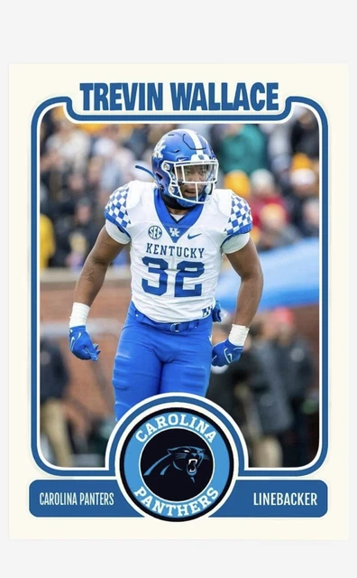 CARTA CALCIO PERSONALIZZATA Trevin Wallace Carolina Panthers ACEO ...