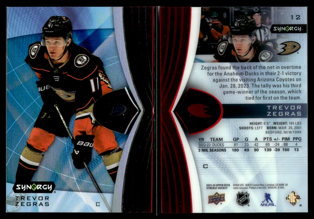 2023-24 UPPER DECK Synergy Red Base #12 Trevor Zegras $4.99 - PicClick CA