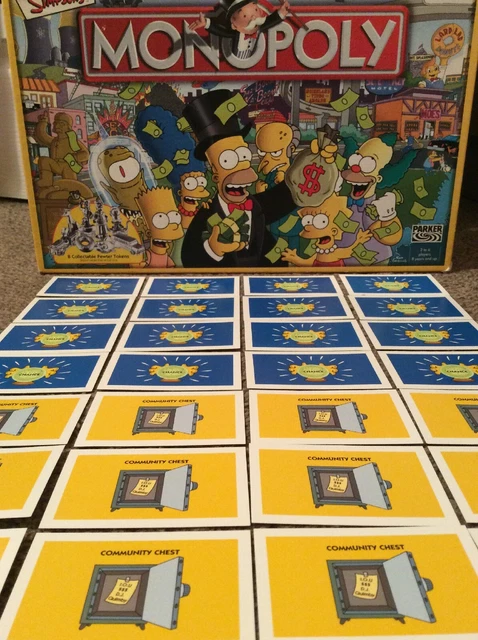 SIMPSONS MONOPOLY 2003 Spare Replacement Chance And Community Chest ...