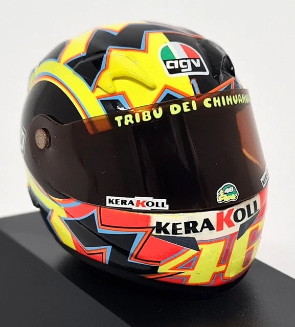 MINICHAMPS 1/8 VALENTINO Rossi 2005 AGV Moto GP Crash Helmet + Case £34 ...