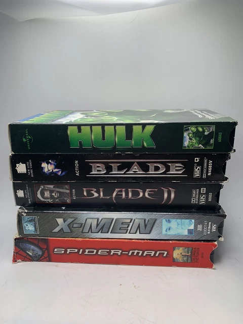 MARVEL MOVIE VHS Lot 5 Spider-Man Xmen Blade 1 2 Hulk Classics £14.74 ...