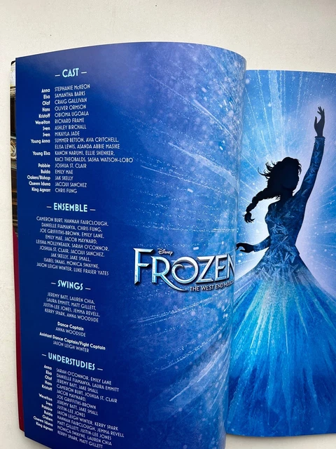 FROZEN THE MUSICAL theatre PROGRAMME And FLYER Samatha Barks WESTEND £ ...
