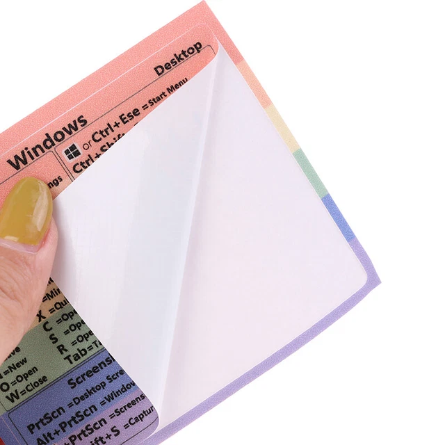 WINDOWS KEYBOARD REFERENCE Shortcut Cheat Sheet Sticker Water Proof ...