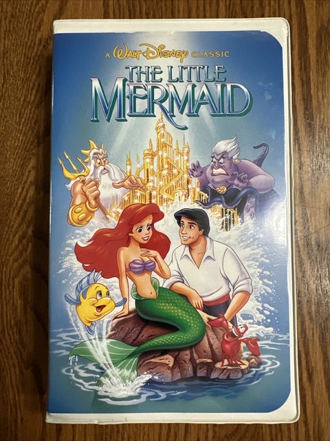 DISNEY THE LITTLE Mermaid (VHS, 1989) Controversial Cover Art Black ...