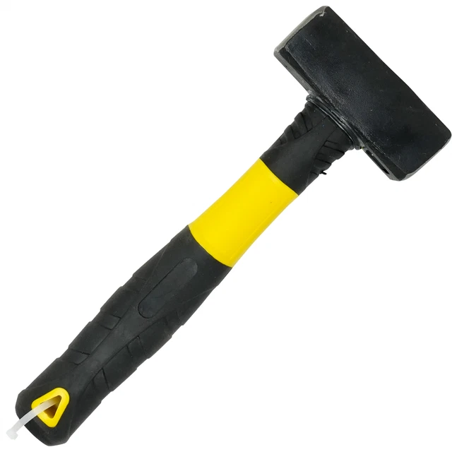 CLUB LUMP HAMMER 2.2lb / 1kg Fibreglass Shaft Steel Head Rubber Grip ...
