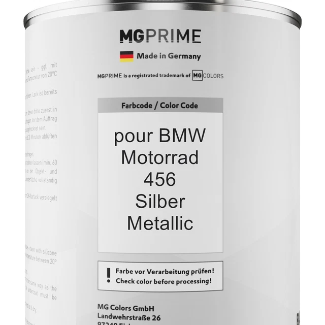 PEINTURE MOTO POT pour BMW Motorrad 456 Silber Metallic 1,0l EUR 42,90 ...