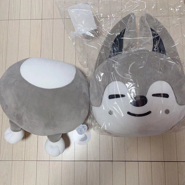 STRAY KIDS SKZOO Bang Chan & Wolf Chan Official Plush Cushion Bundle ...