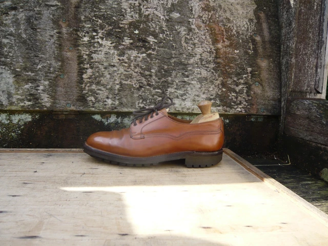 JOSEPH CHEANEY DERBY Shoes Vintage Veldtschoen Brown Tan Leather Uk7 ...