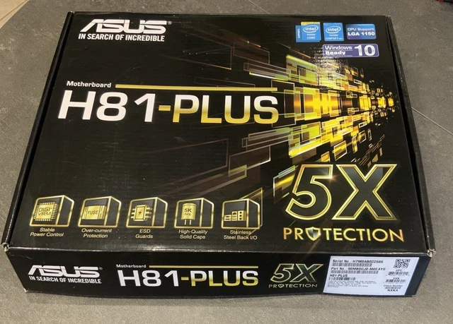 ASUS H81-PLUS MOTHERBOARD / Brand New / Boxed £12.65 - PicClick UK