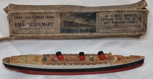 RMS QUEEN MARY By The Chad Valley Works England In Original Box! £69.99 ...