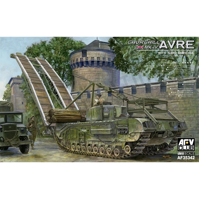 AFV CLUB AFV35342 1:35 Churchill Mk.IV AVRE with SBG bridge Military ...