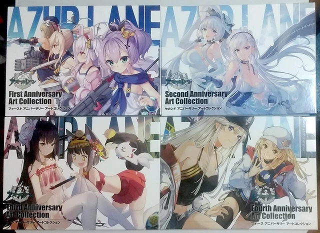 AZUR LANE 1ST 2nd 3rd 4th Anniversary Art Collection Book Set of 4 ...