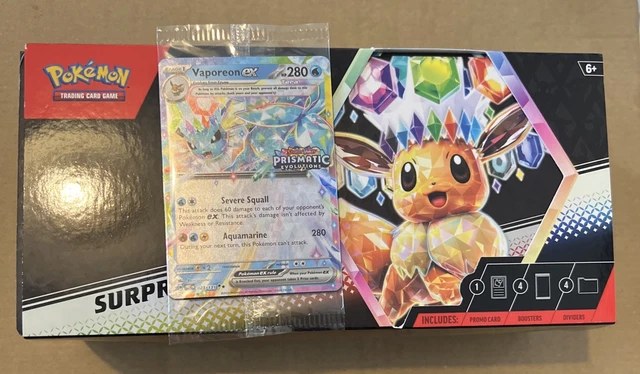 POKEMON VAPOREON EX 023/131 Stamped Prismatic Evolutions With Empty ...