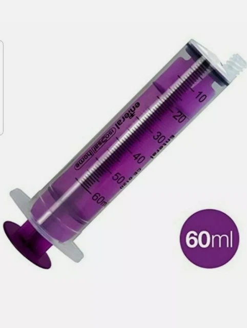 9 60ML ISOSAF Single Use Enteral Syringes ENFit Connectors Purple Feeding Q 1-50 £4.99 - PicClick UK