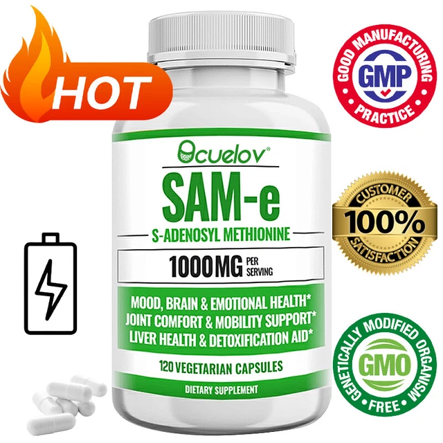 SAM-E - S-ADENOSYLMETHIONINE 1000 Mg Capsules MOOD, BRAIN & EMOTIONAL HEALTH £7.79 - PicClick UK