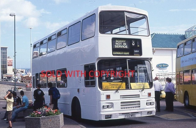 35MM ORIGINAL BUS slide Transdev Yellow Buses Bournemouth F212 WRU £3. ...