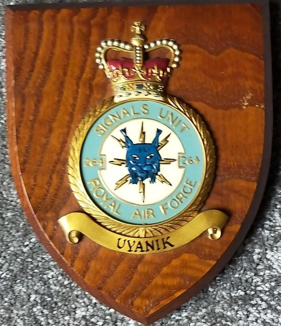 OLD RAF Royal Air Force 264 Signals Unit Squadron Station Crest Shield ...