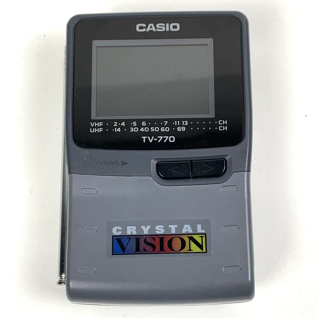 VINTAGE CASIO TV-770B Portable Analog Handheld TV UHF/VHF Crystal ...