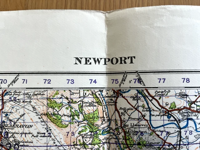 WW2 ORDNANCE SURVEY Map Newport area Second War Revision 1940 £3.99 ...