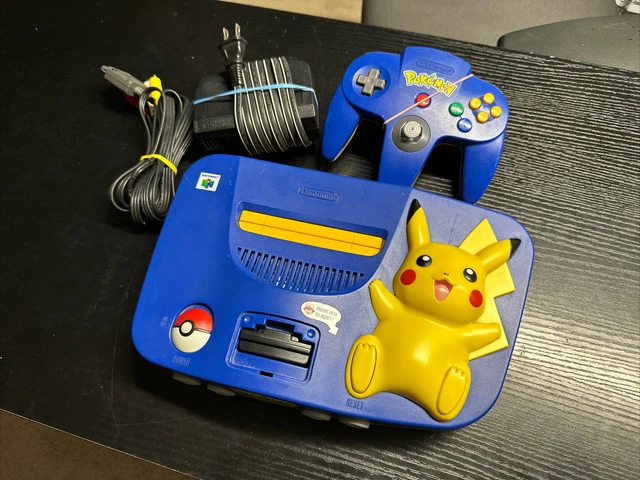 NINTENDO 64 PIKACHU Pokemon Console System N64 100% Authentic USA ...