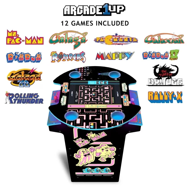 ARCADE1UP MS. PAC-MAN / Galaga Pub Table Arcade Machine Sale Price £399 ...