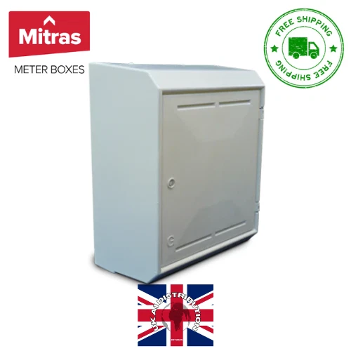 MITRAS MCL MK2 Surface Mounted Gas Meter Box - White (502mm x 408mm x ...